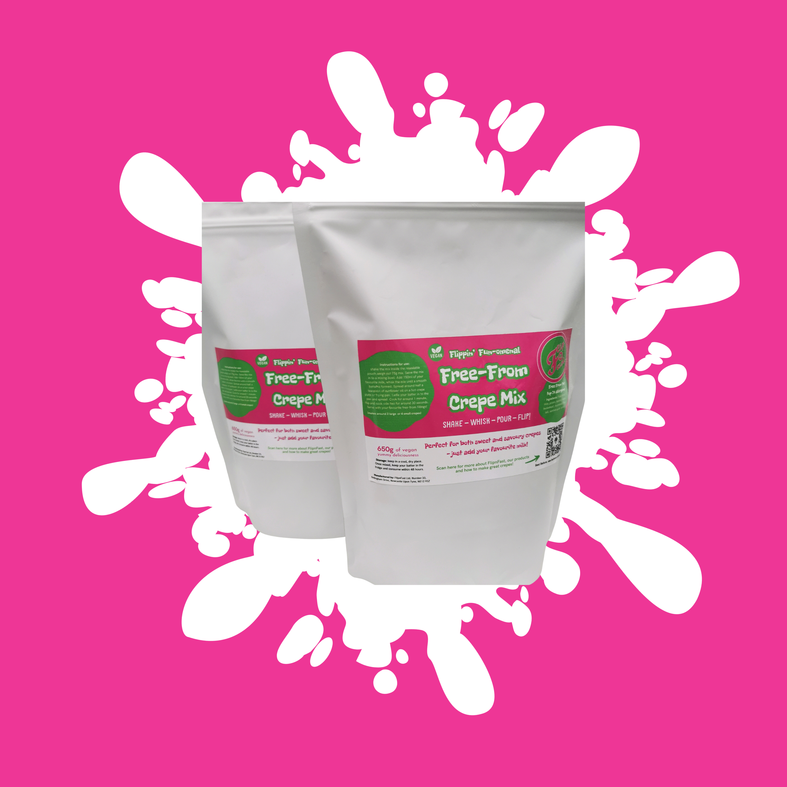 Vegan, gluten free, sugar free, top 14 allergen free crepe mix | FlipnFast